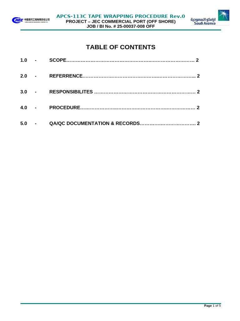 APCS 113C Wrapping Procedure | PDF