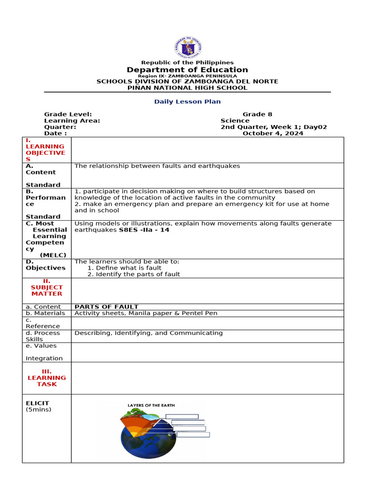 DLP - SCIENCE - Grade 8 WEEK1 DAY02 | PDF
