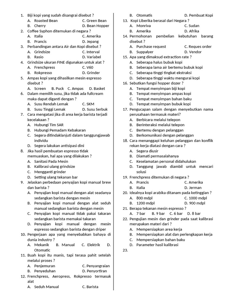 Latihan soAL Ujk | PDF