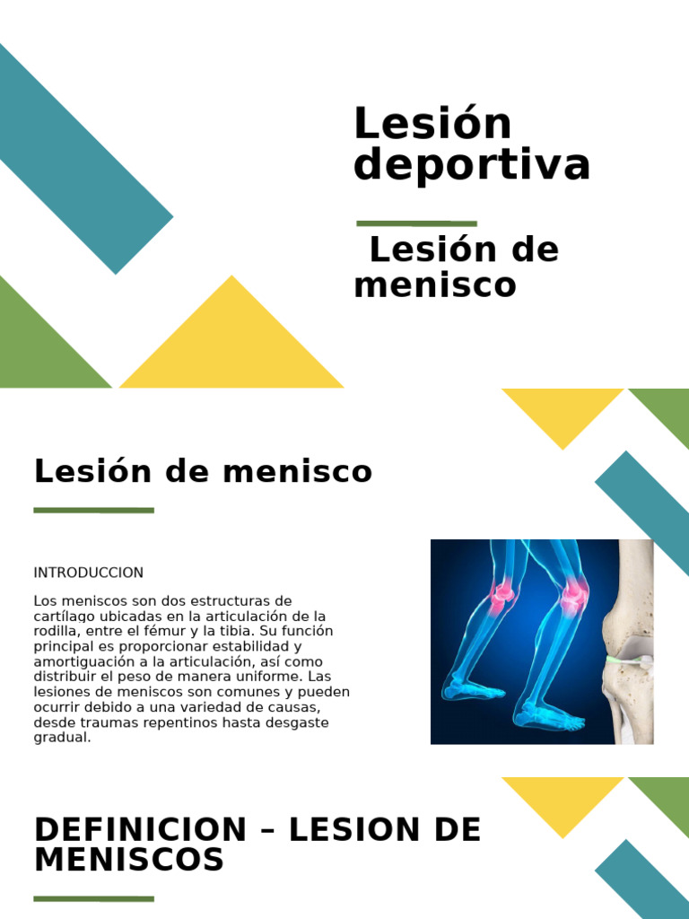 Lesion de Meniscos | PDF