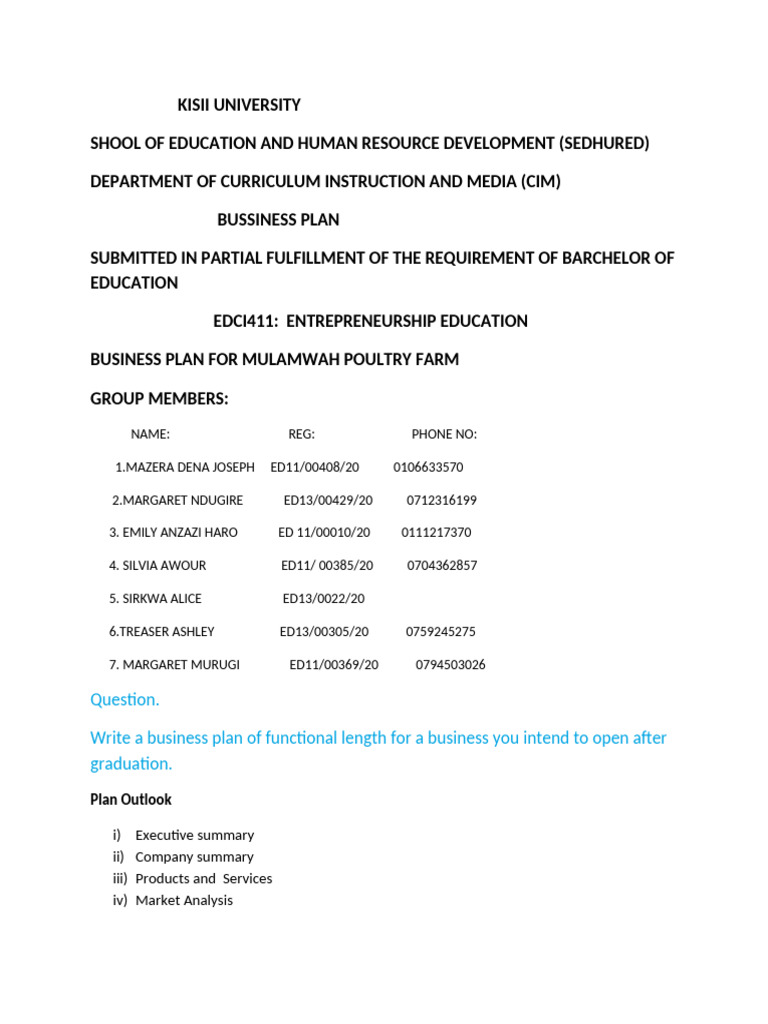 Edci Group Work 2 | PDF