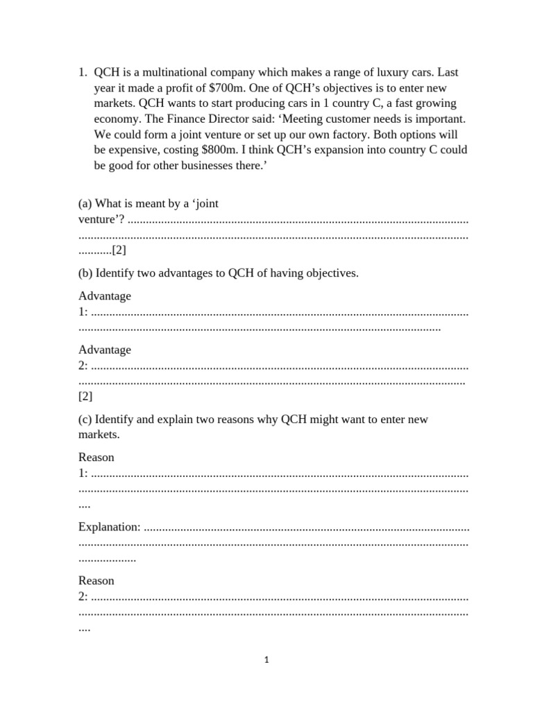 Business Y11 P1 | PDF | Economies | Business