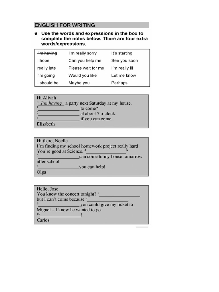 WW2 Language Test 7 Writing | PDF