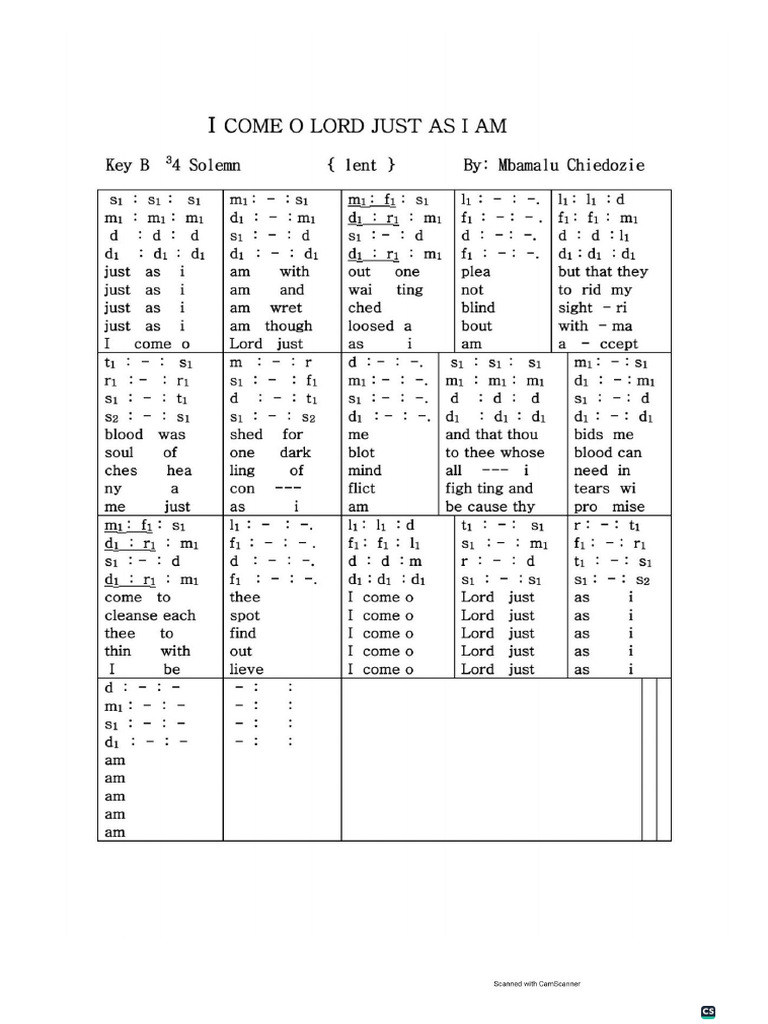 I Come Just As I Am | PDF