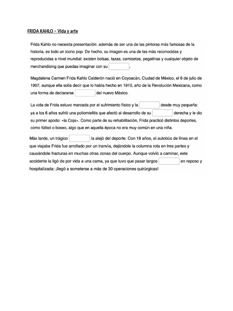 FRIDA KAHLO - Intro B1 | PDF