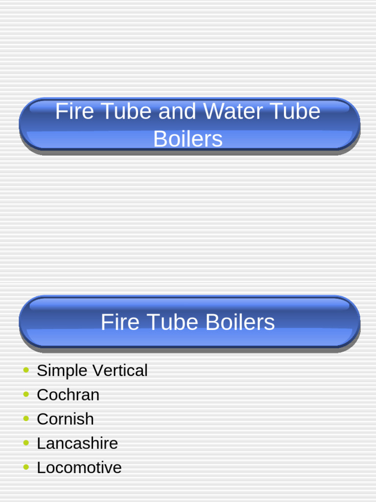 Fire Tube and Water Tube Boilers | PDF