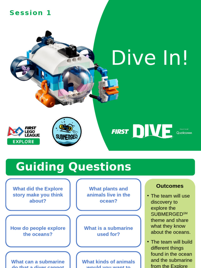 FLL Explore Subrmerged Session 1 | PDF | Underwater Diving | Career ...