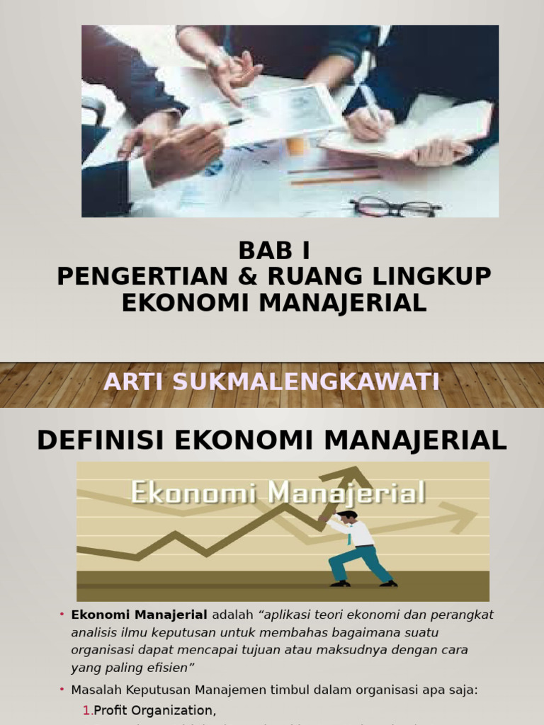 BAB 1 Pengertian & Ruang Lingkup Ekonomi Manajerial | PDF