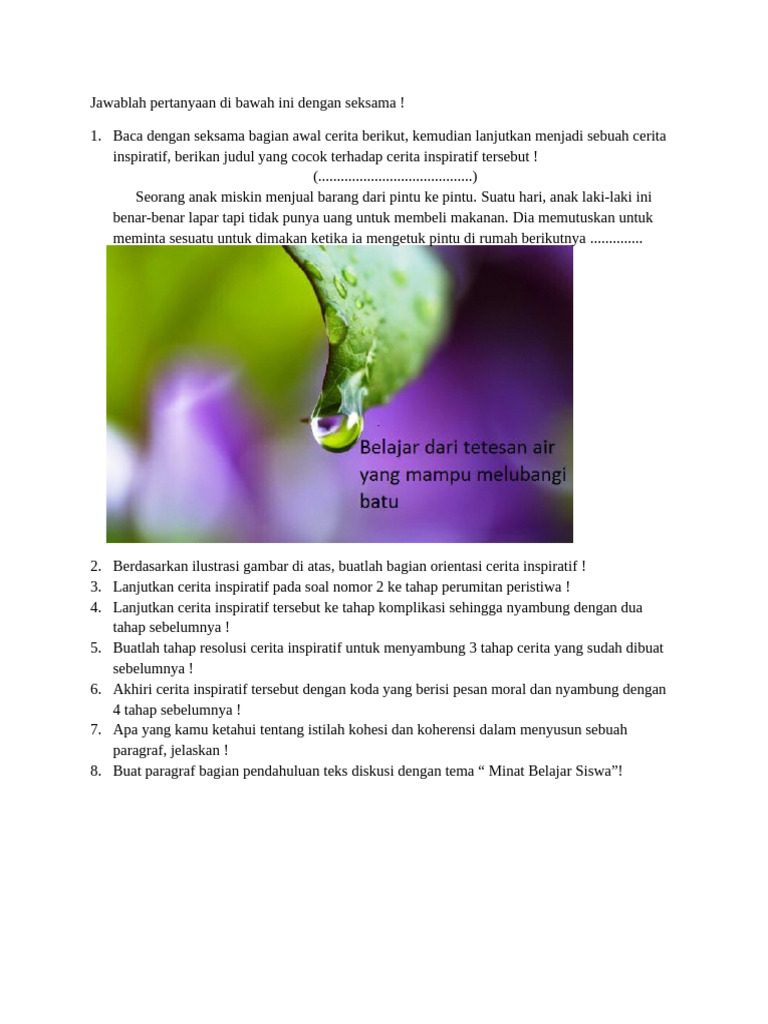 SOAL PAT BINDO IX 2020 | PDF