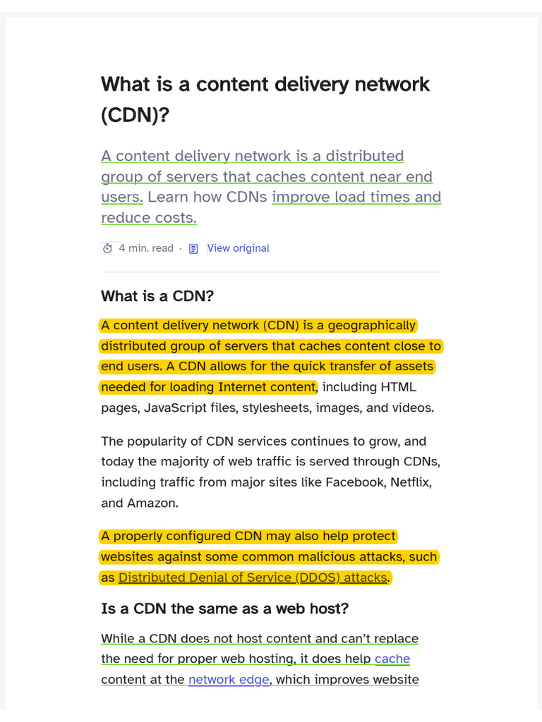 Content Delivery Network | PDF | Cyberspace | Computing