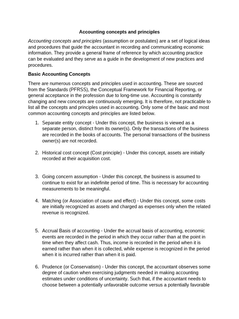 Basic Accounting Concepts Explained | PDF | Expense | Accounting