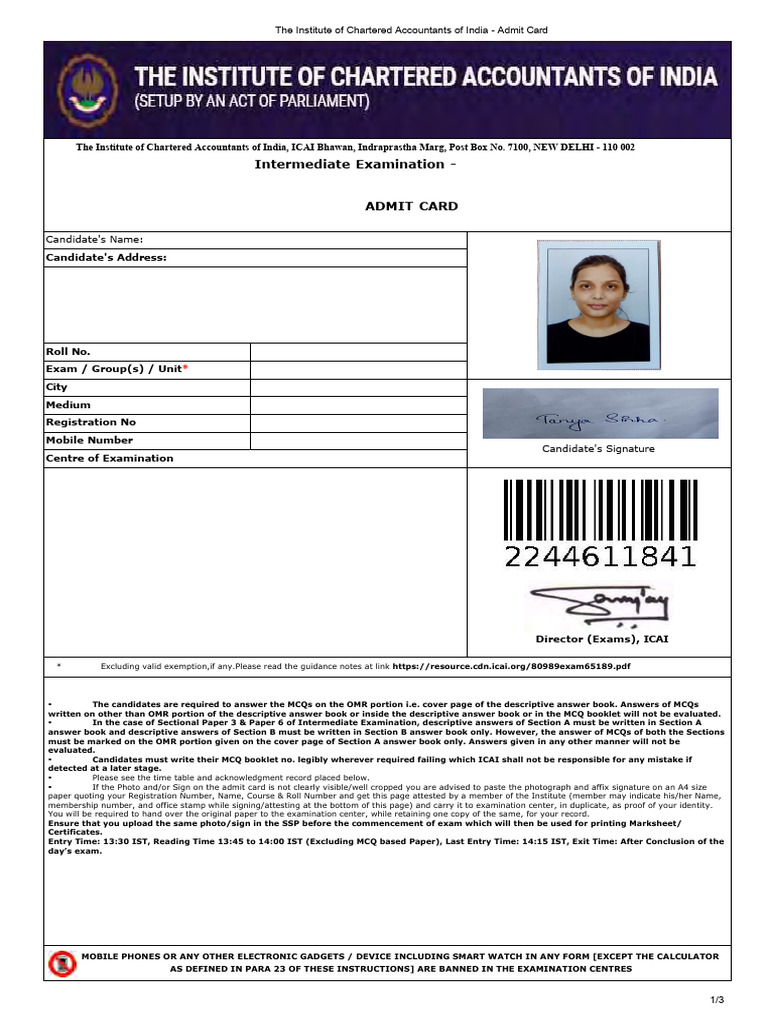 Admit Jayaa | PDF