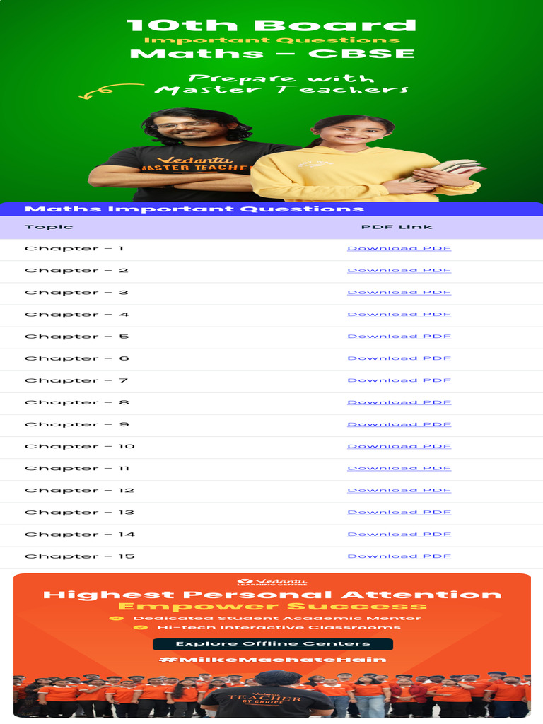 Math Important Questions | PDF