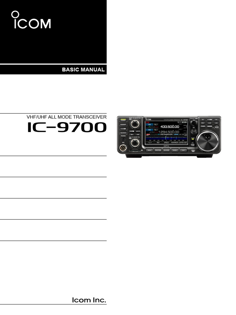 IC-9700 ENG Basic 4 | PDF