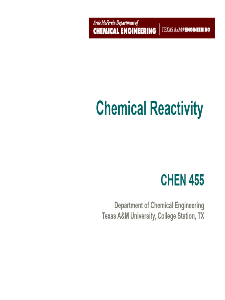 CH8 - Chemical Reactivity | PDF