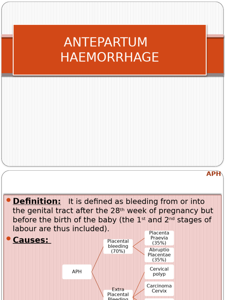 Antepartum Haemorrhage | PDF