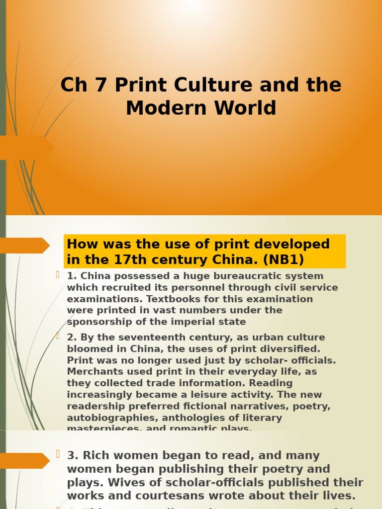 Print Culture and The Modern World | PDF