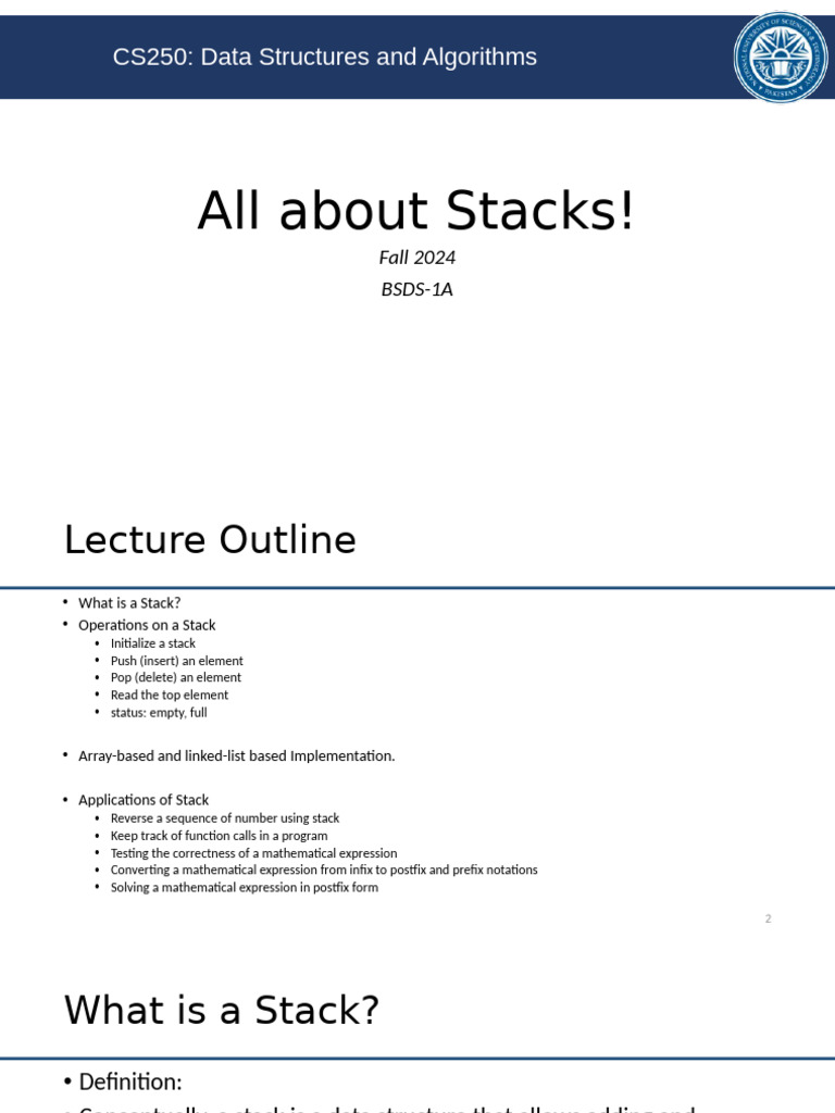 3.1-All About Stacks | PDF | Pointer (Computer Programming) | Computers