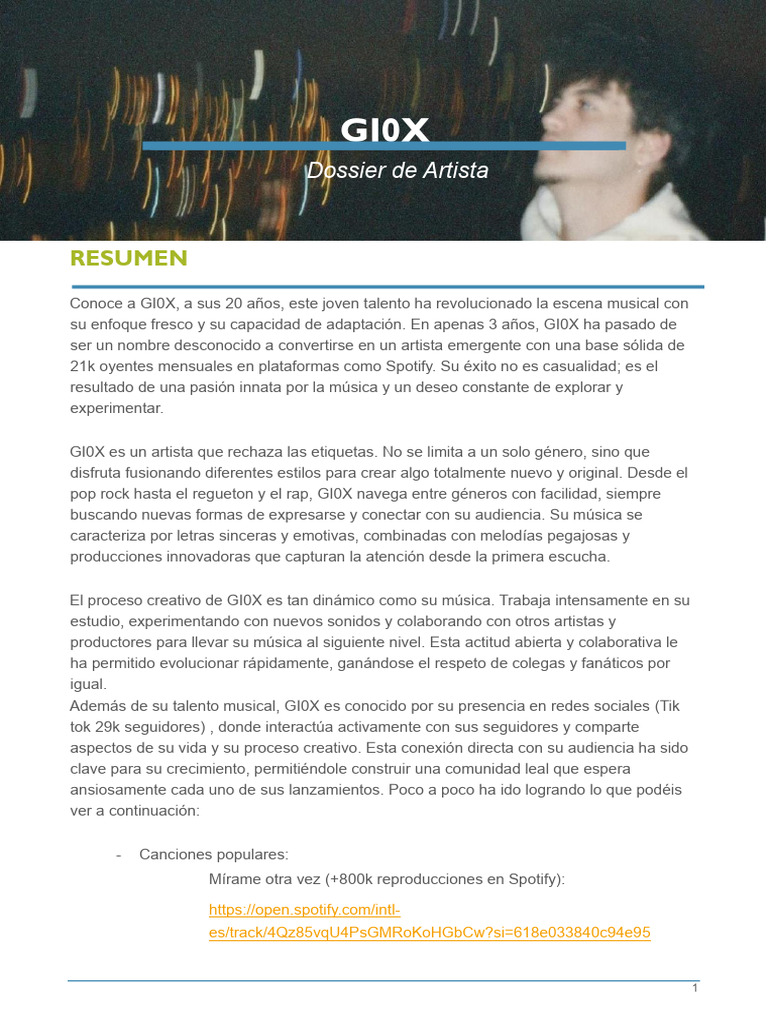 Dossier presentacion | PDF