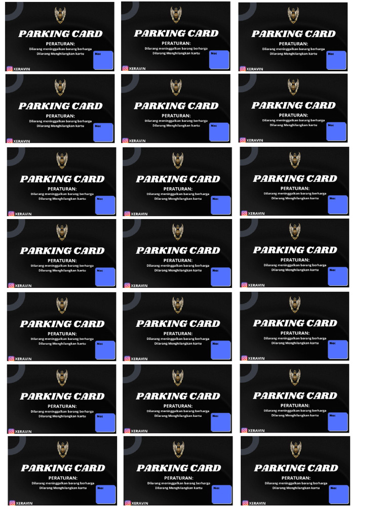 Kartu Parkir PMPD 3 | PDF