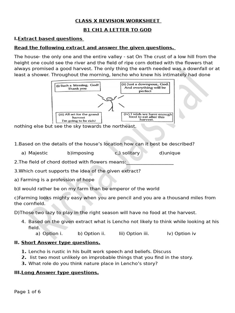 English Worksheet 1 | PDF