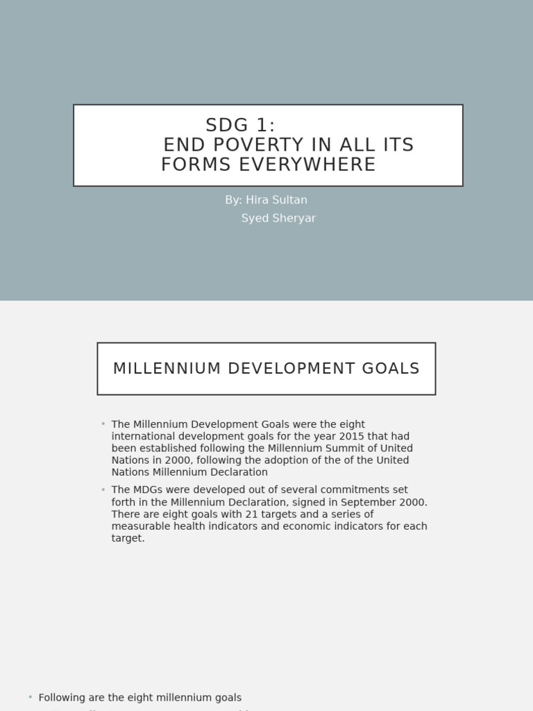 SDG Presentation | PDF