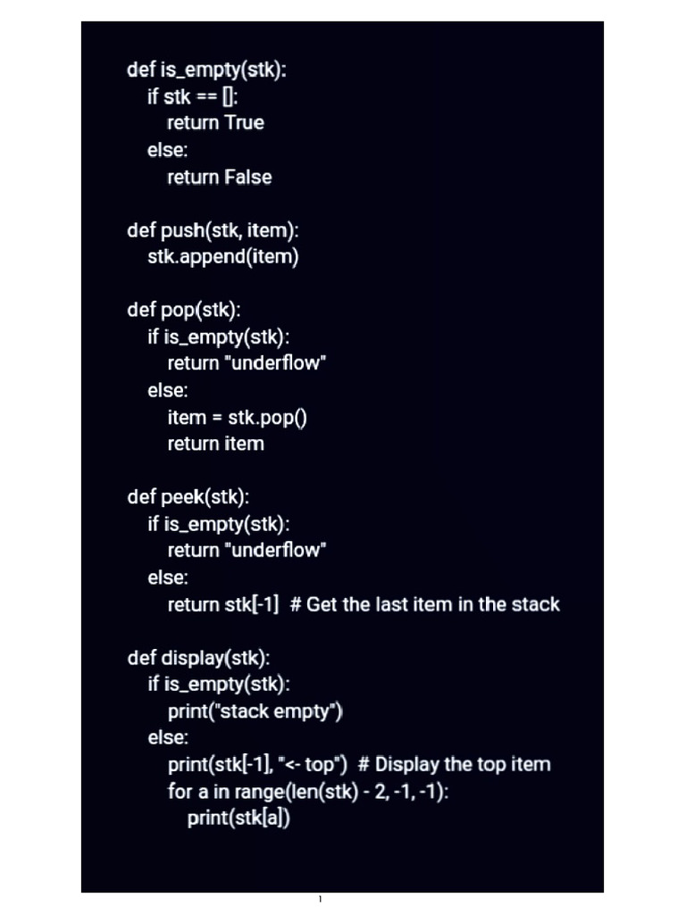 Class 12 Stack Programs 24-25 Cs | PDF