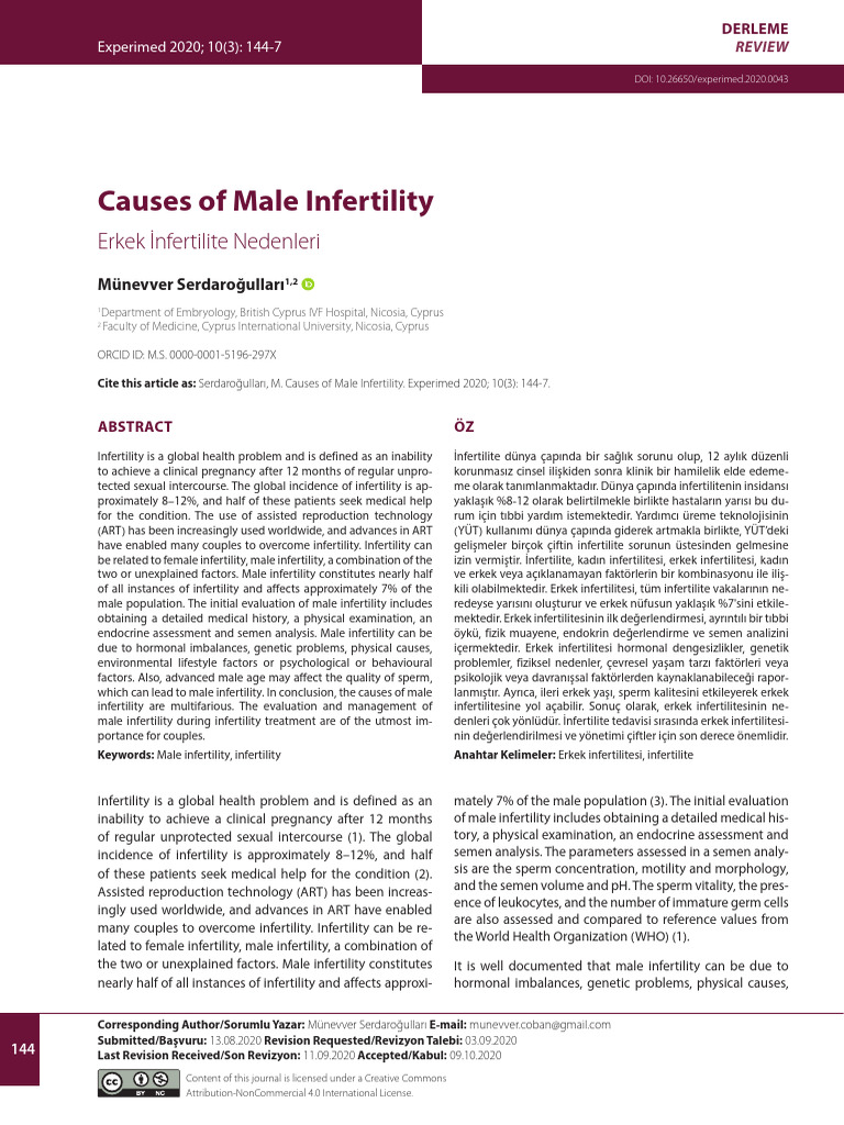 Male infertility | PDF