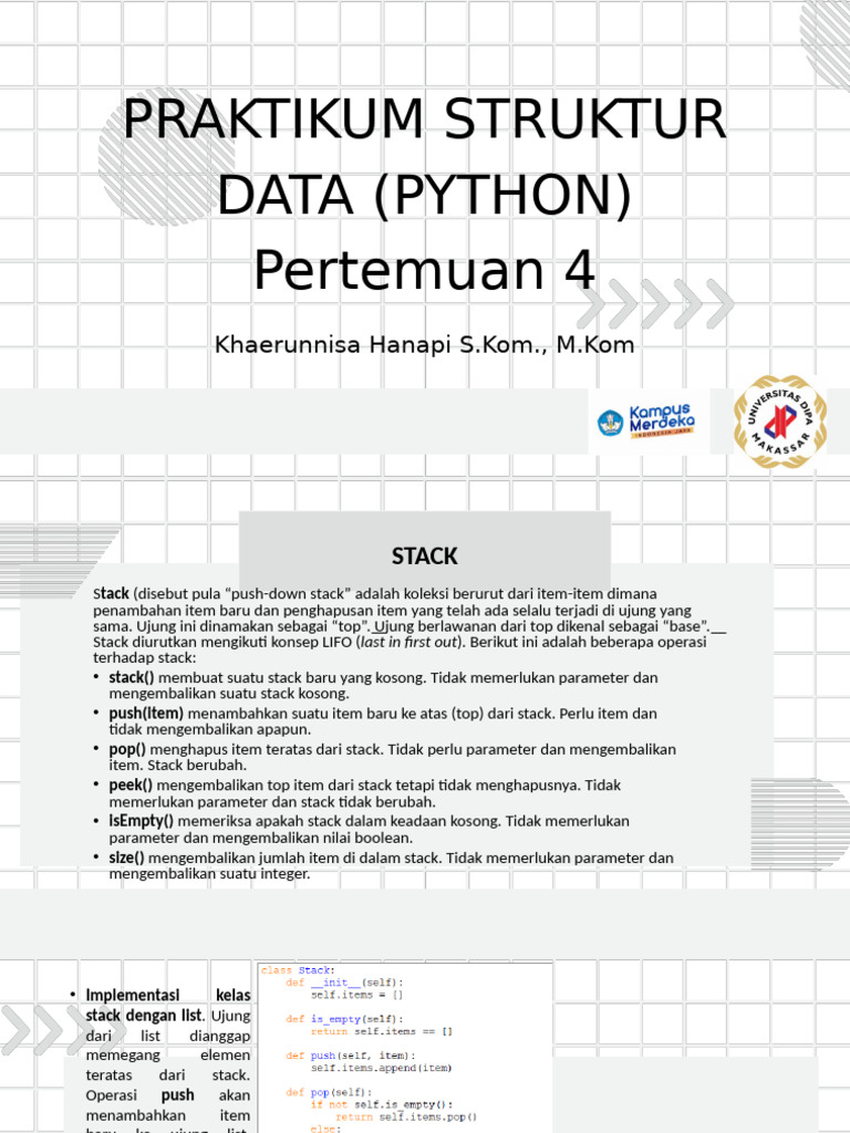 Praktikum 4 Struktur Data - Python | PDF