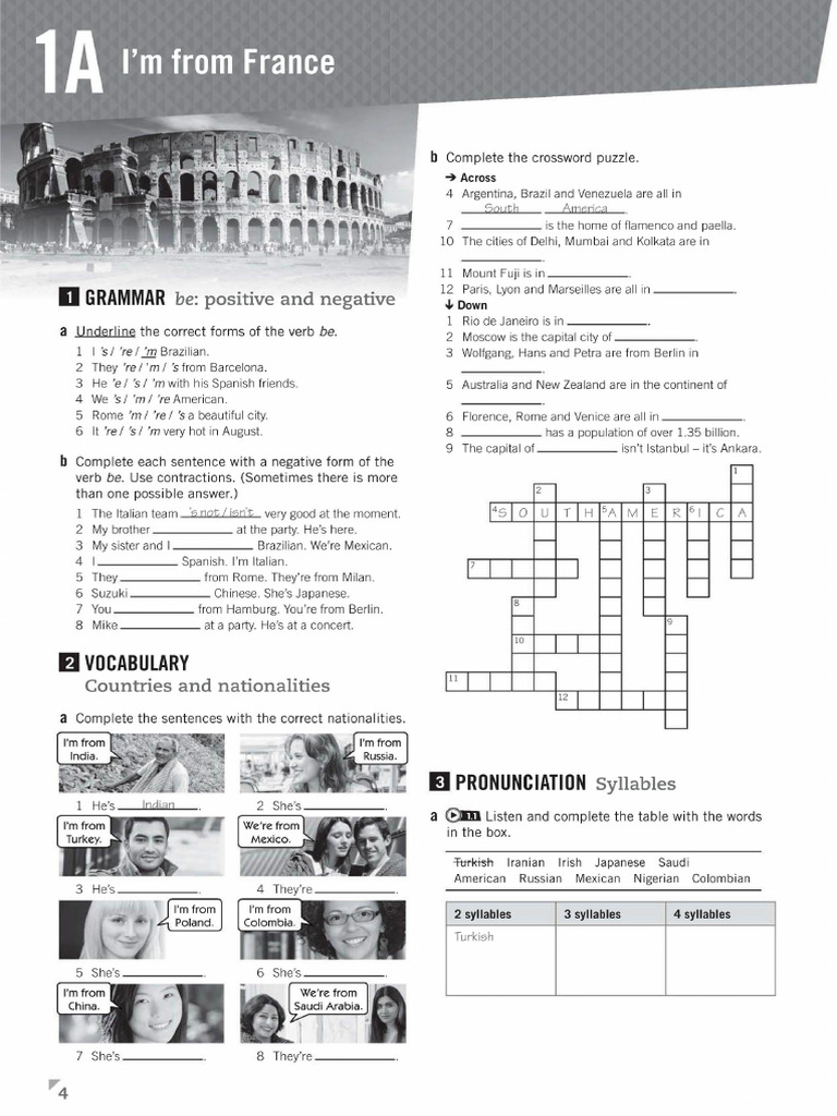 Workbook Unit 1 | PDF