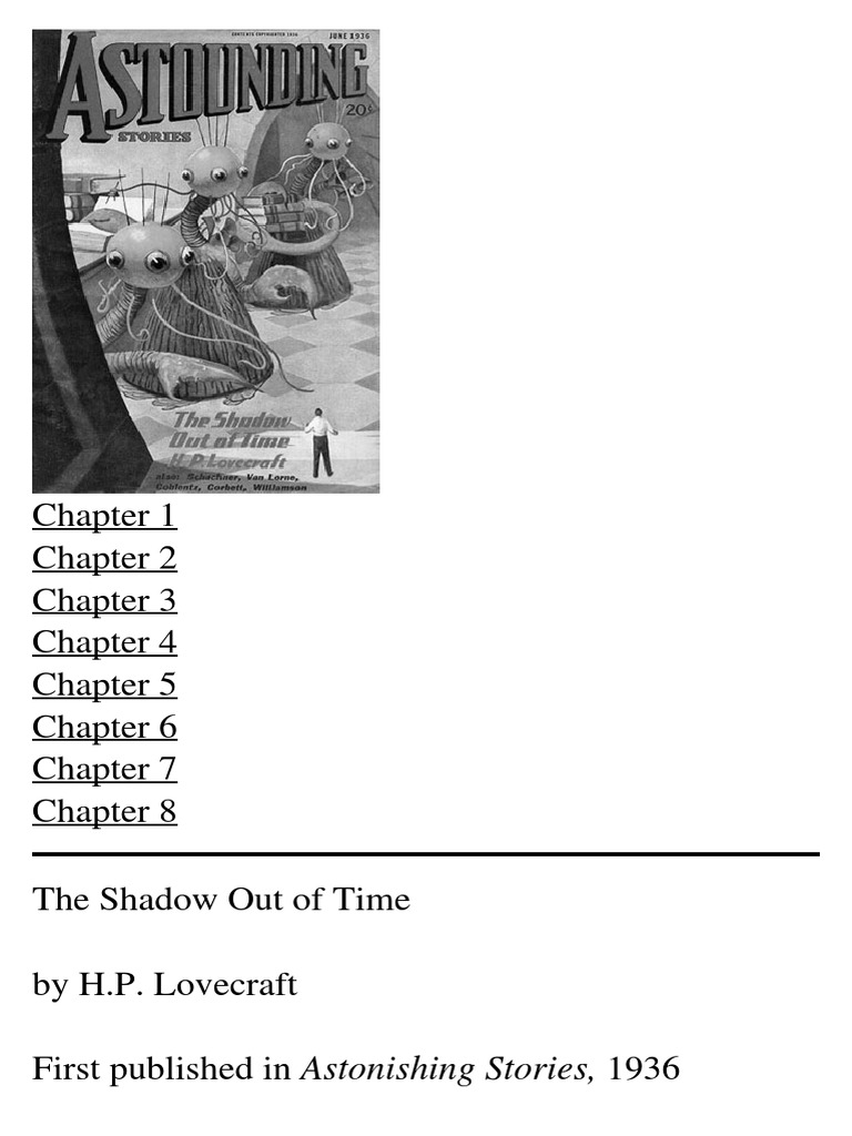 The Shadow Out of Time | PDF | Dream | Mind