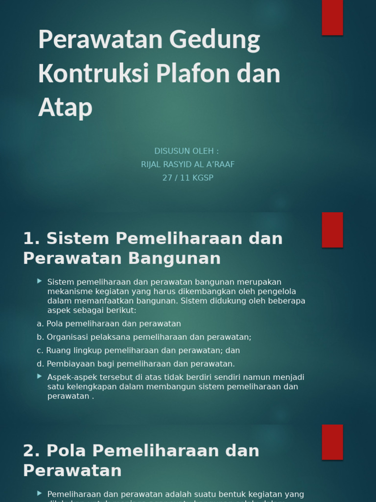 PG Kontruksi Plafon Atap | PDF