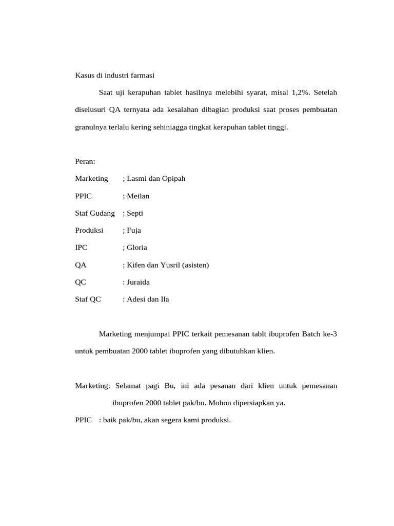 Kasus Di Industri Farmasi | PDF