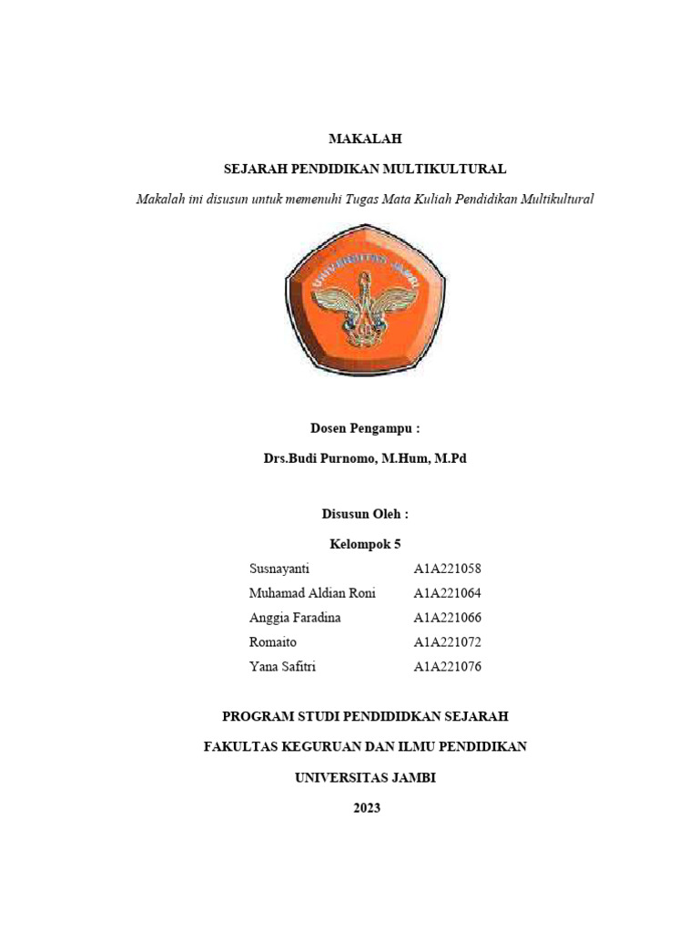Makalah Pend - Multikultural Kel.5 | PDF