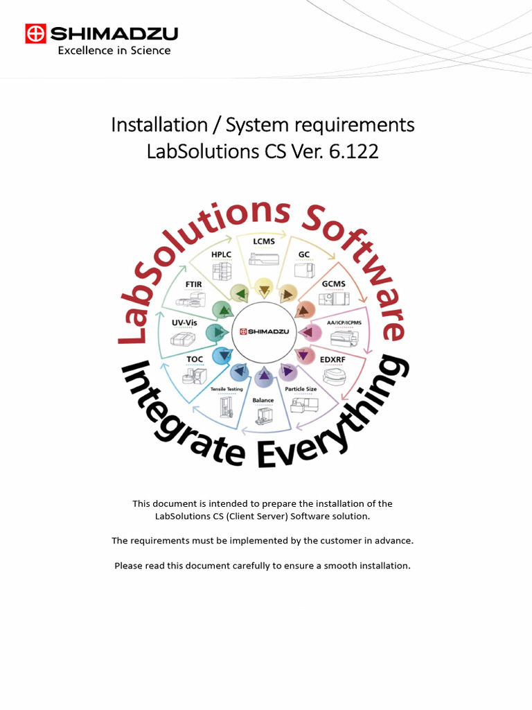PreInstallation Document LabSolutions CS V6122 | PDF