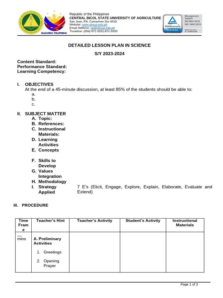 DLP Template | PDF