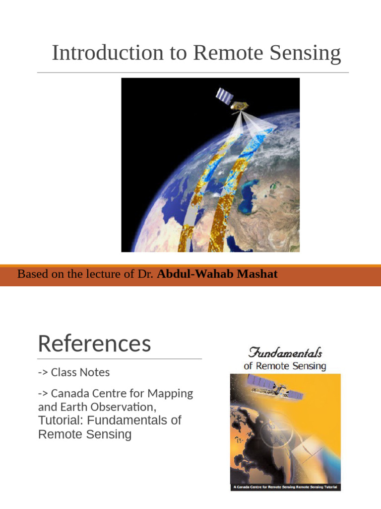 Remote SensingIntroduction | PDF