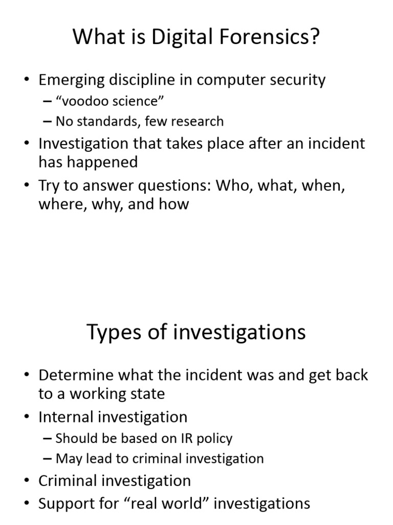 Is Lecture 10 Digital-Forensics | PDF