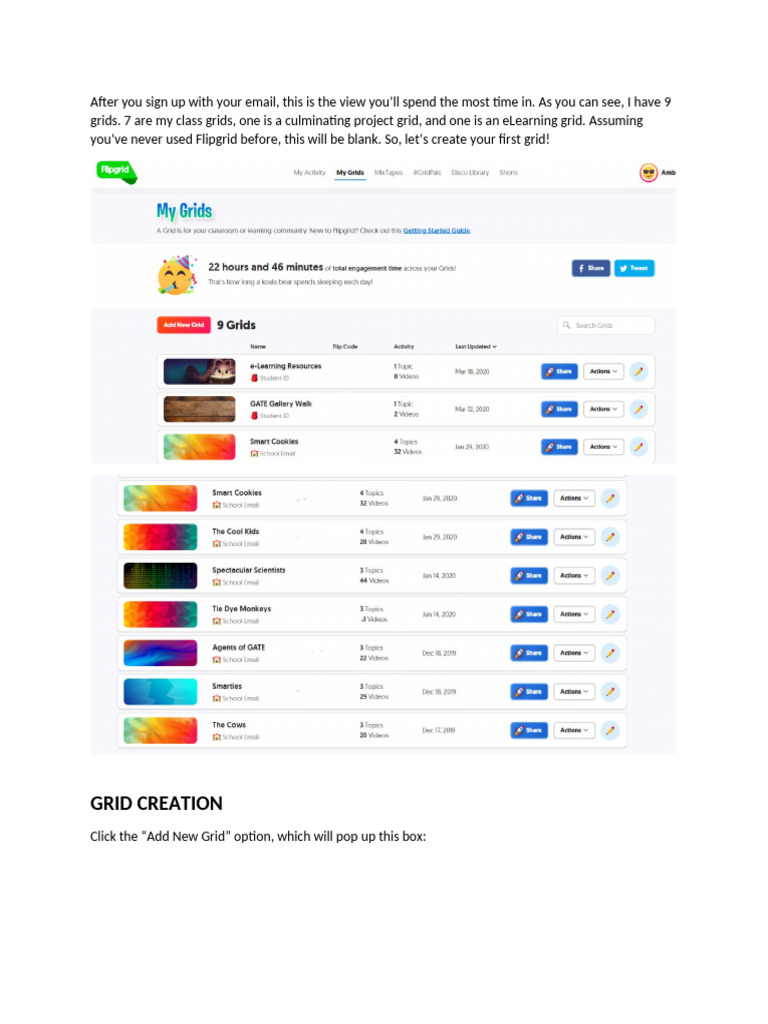 How to Create a Flipgrid Class Grid | PDF | World Wide Web | Internet & Web