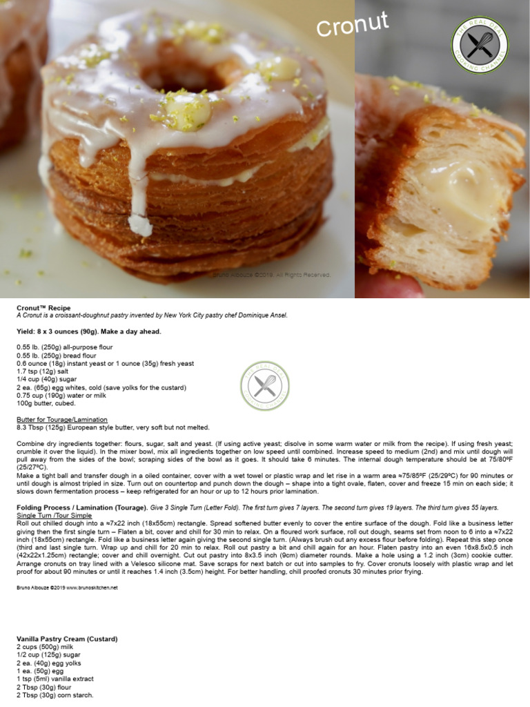 Cronut | PDF | Custard | Food And Drink Preparation