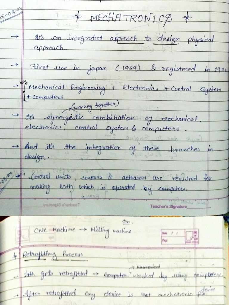 Mechatronics Notes | PDF