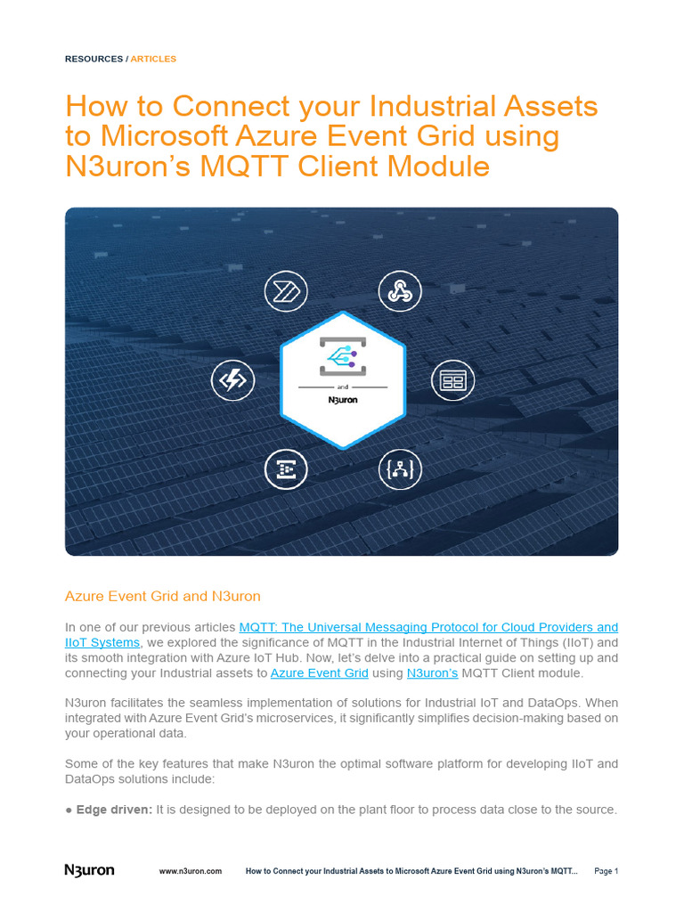 How Connect Industrial Assets To Azure Event Grid English | PDF