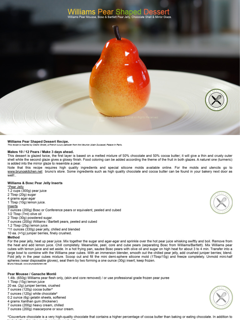 Pear shaped dessert | PDF
