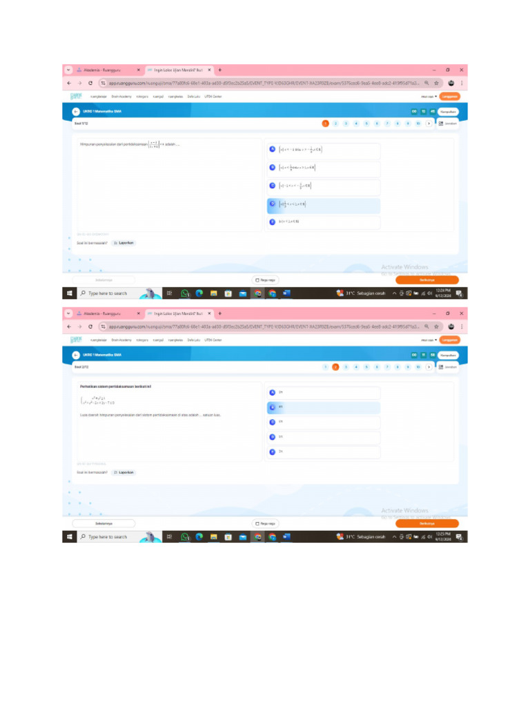 Test Online Math RG | PDF