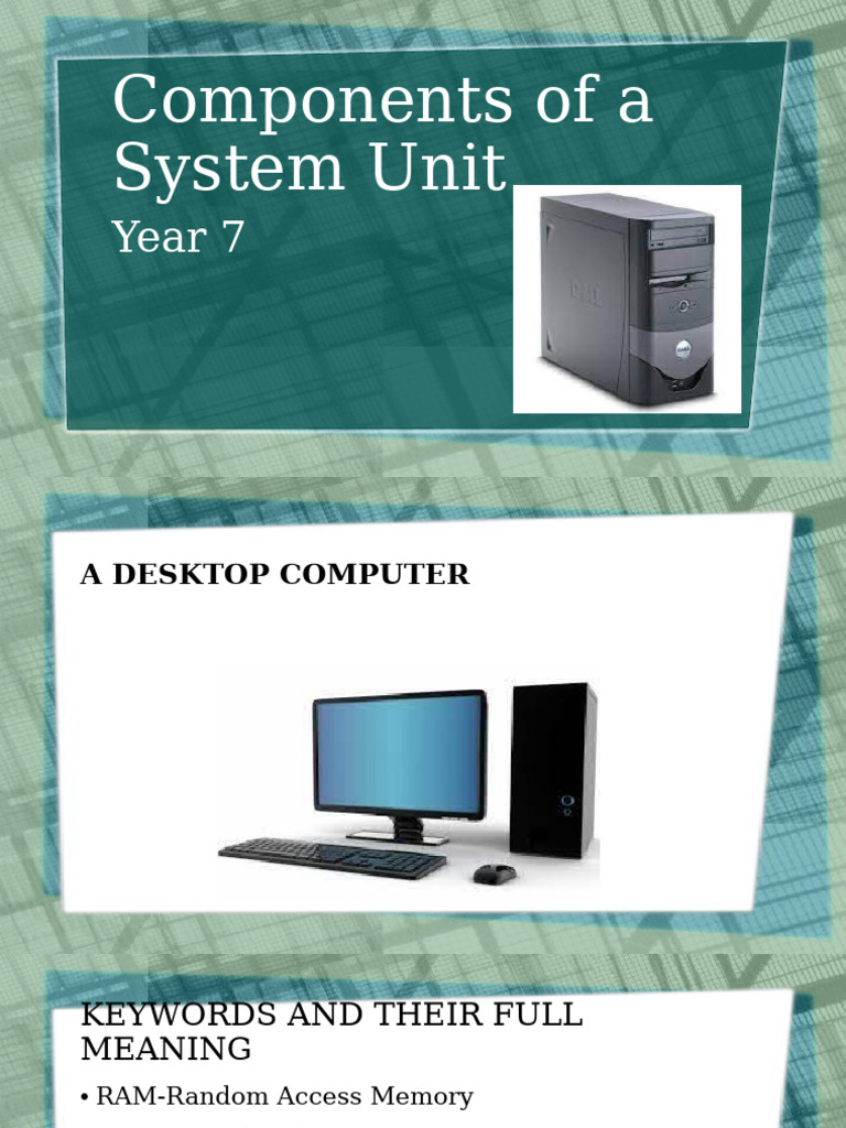 Components of a System Unit | PDF