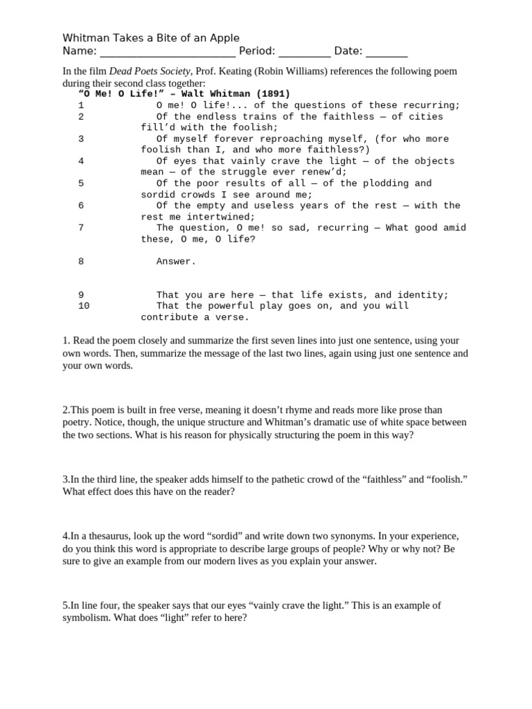 Whitman Takes A Bite of Apple | PDF