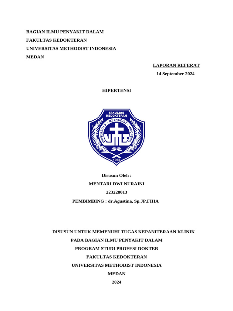 Makalah Hipertensi Mentari | PDF