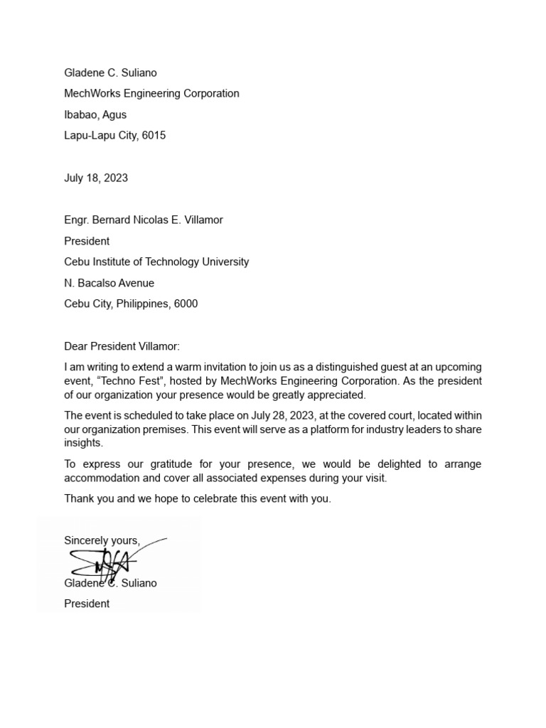 Tech Writ Letter | PDF