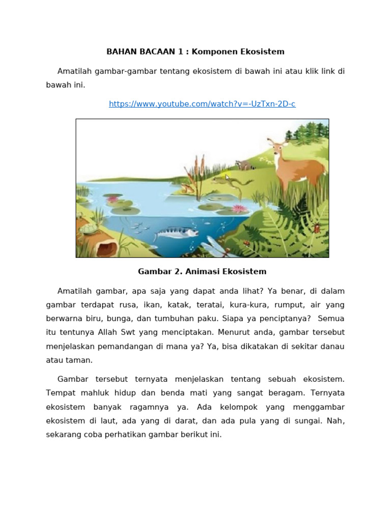 BAHAN BACAAN 1. Macam-Macam Ekosistem | PDF