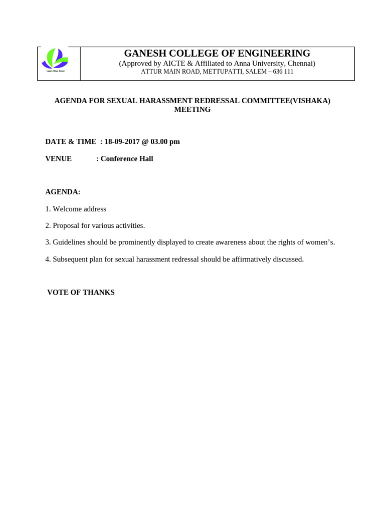 Visaga Committee 2021 2022 | PDF